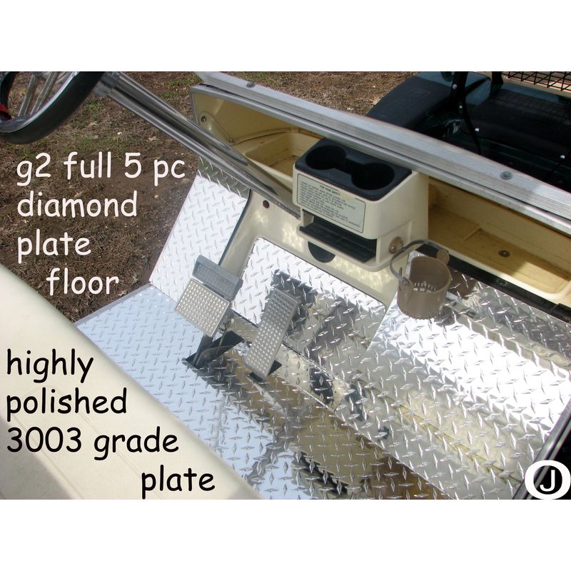 Fits Yamahaa G2 and G9 Golf Cart Diamond Plate 5 Pc Full Floor - Online ...