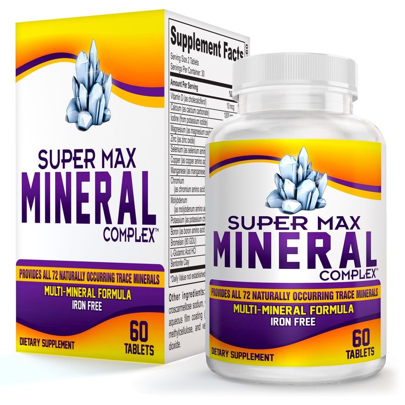 SuperMAX Multimineral Supplement (All-in-1) with 72 Trace Minerals ...