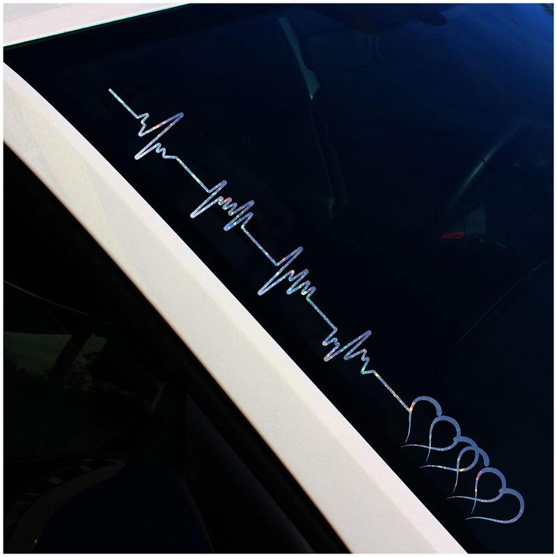 Front Windshield Sticker Heart Shape Rear Windshield Sticker Car ...