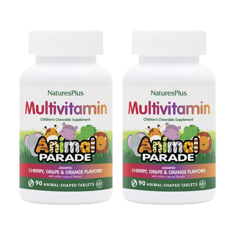 NaturesPlus Animal Parade Children's Chewable Multivitamin - 90 Animal ...
