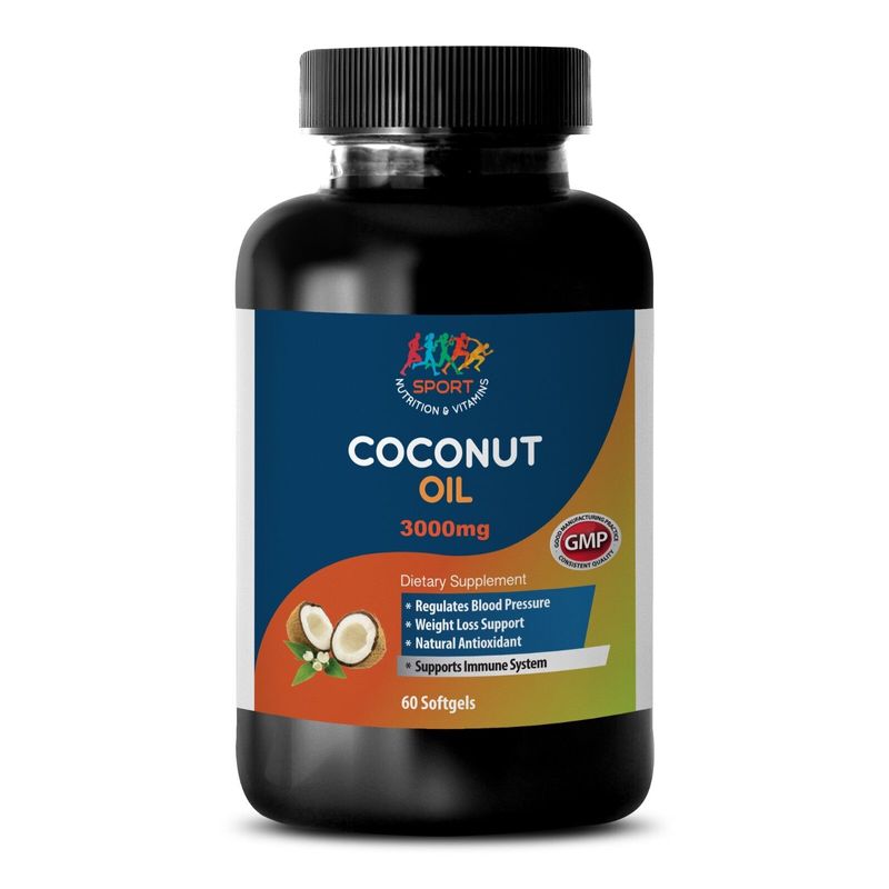 Immune Booster - Organic Coconut Oil Extra Virgin 3000mg Fatty Acids 1 ...