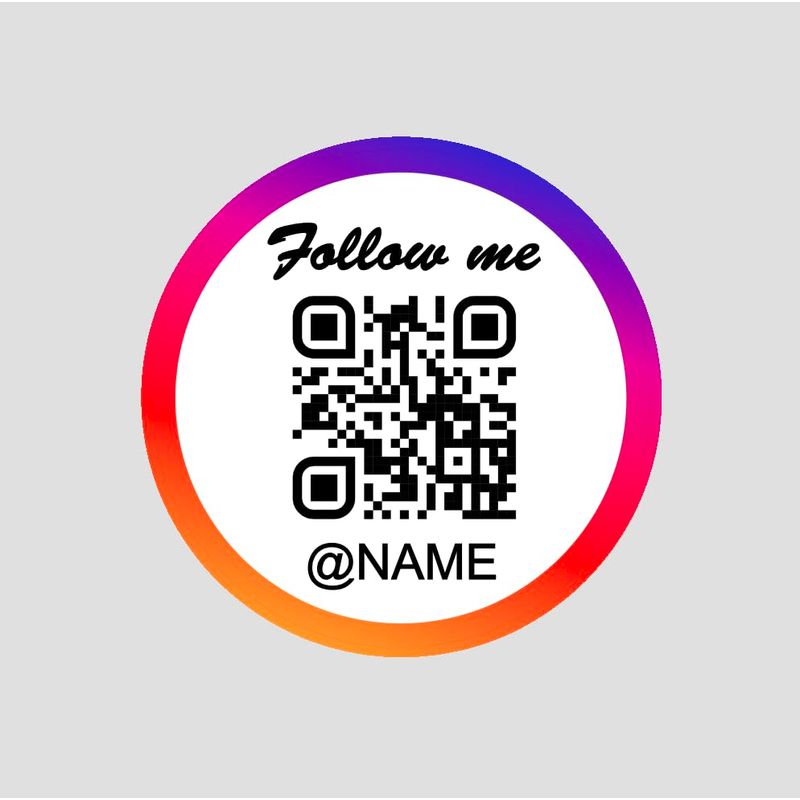 Social Media Sticker with QR Code Link for Companies Brands Sticker ...