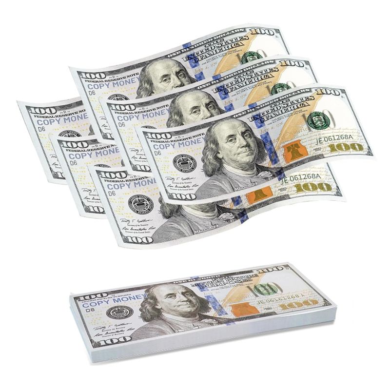 100 Pcs $100 Prop Money, Fake Money Stacks Educational Toys for Kinds ...