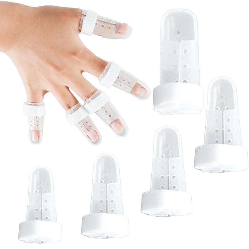 Nadiaen Mallet Finger Splint 5PCS Finger Support, Thumb Splint for Dip ...