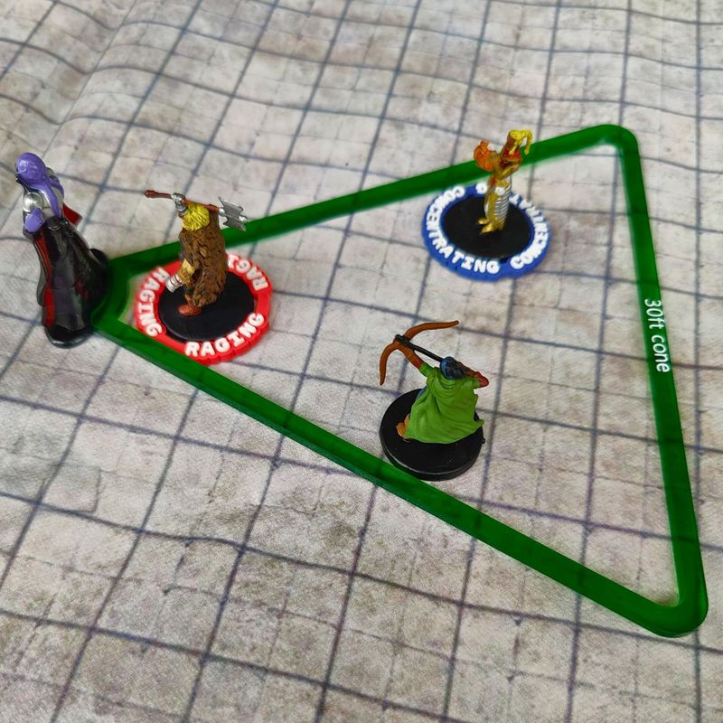 Futhark DND AOE Spell Templates, Set of 16 - Precise Acrylic Area of ...