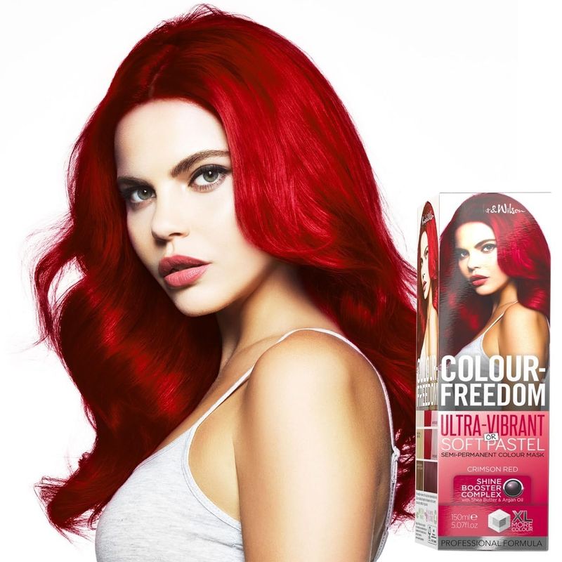 Knight & Wilson Colour-Freedom 150ml Crimson Red Semi-Permanent Hair ...