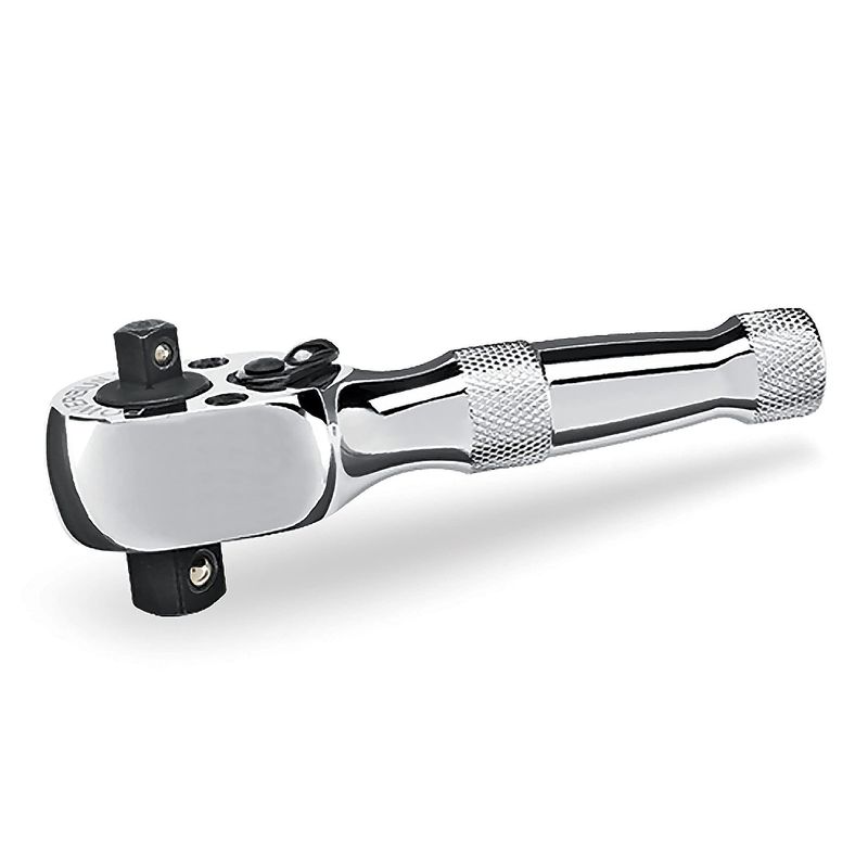 Powerbuilt Stubby Ratchet, Dual Head Ratchet, 1/4 Inch and 3/8 Inch ...