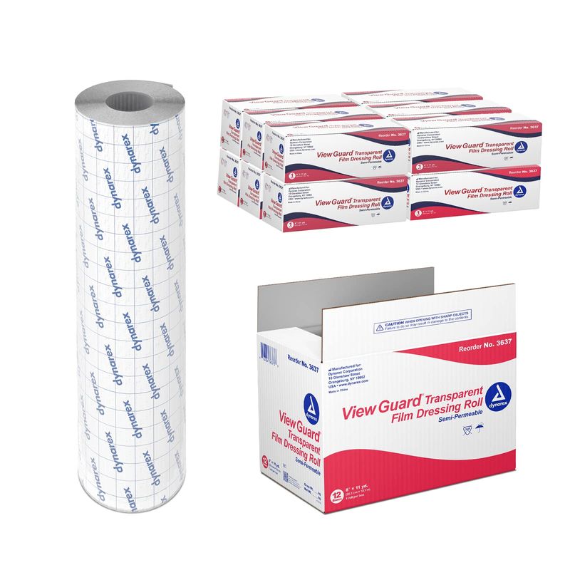 Dynarex View Guard Transparent Film Dressing Rolls, Non-Sterile ...