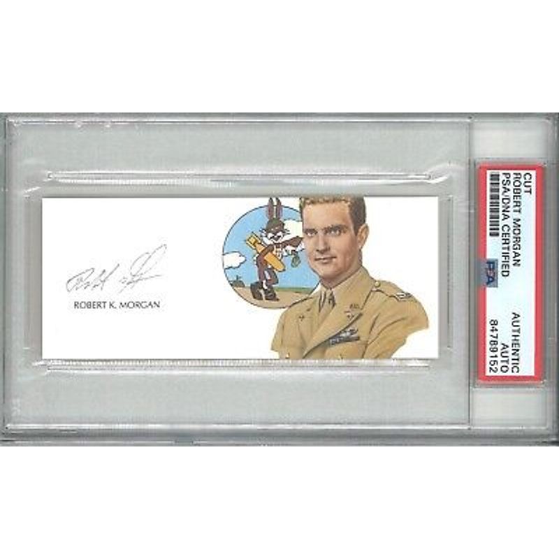 ROBERT MORGAN SIGNED CUT SIGNATURE PSA DNA 84789152 (D) WWII MEMPHIS ...