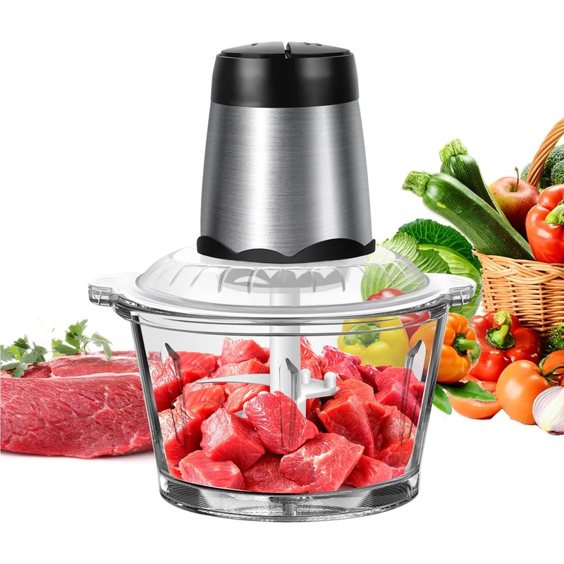 Mini Chopper 2L Electric Chopper Food Processor Multi Blender Meat ...