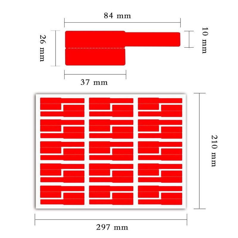 Cable Labels, 8 Colors, 16 Pieces, 480 Labels, Tags, Lan, Cable Label ...