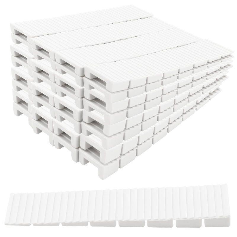 YUENPUN 100 PCS White Plastic Wedges Shims, Furniture Leveling Wedges ...