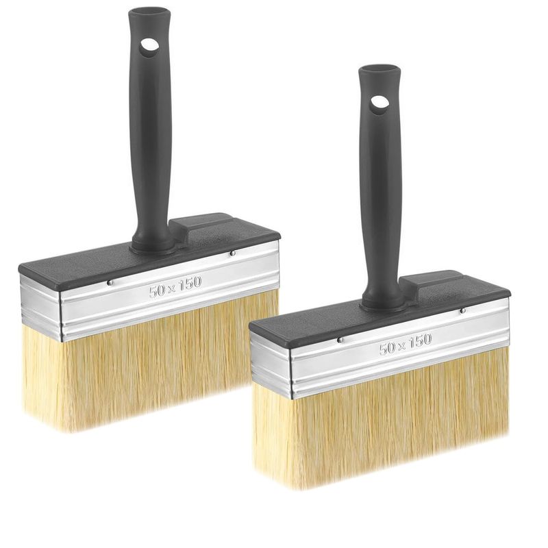 2PCS Deck Paint Brush Set,6" Block Brush Set,Fence Paint BrushesShed ...