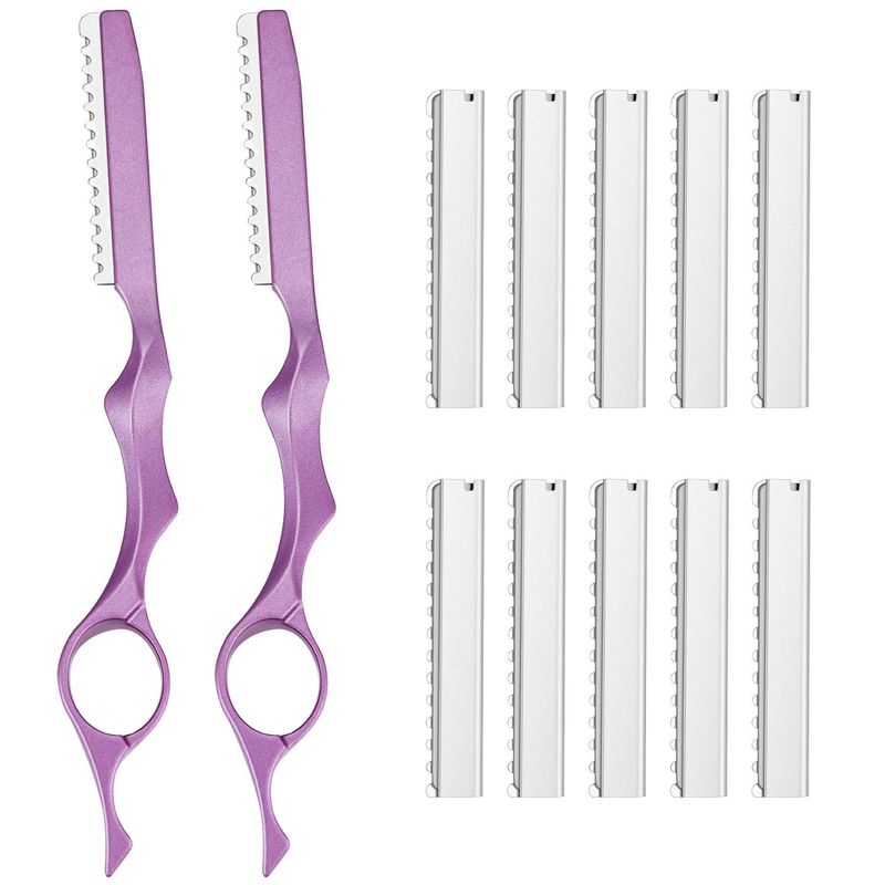 12 Pieces Hair Styling Thinning Razor Set, 2 Pieces Hair Styling Razor ...