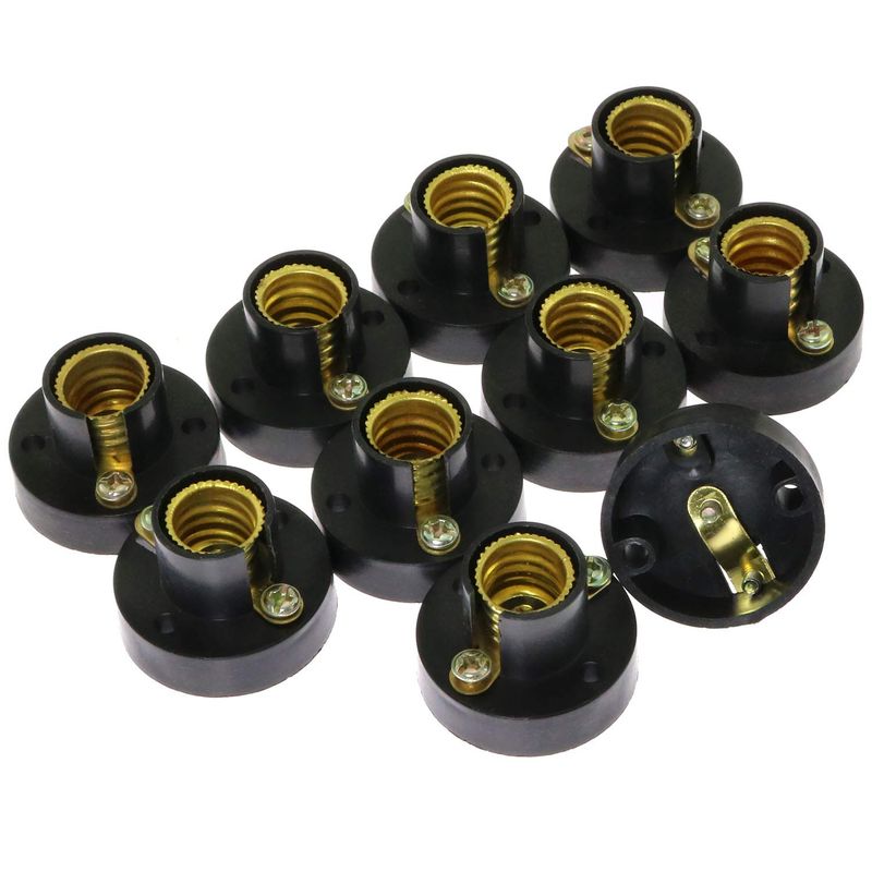 RuiLing 10-Pack E12 Mini Bulb Holder Plastic Light Beads Lamp Bases ...