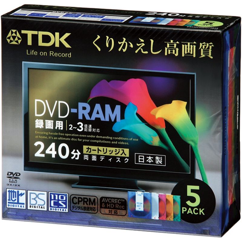 TDK Recording for DVD – Ram 240 Min Digital Broadcasting Recording ...