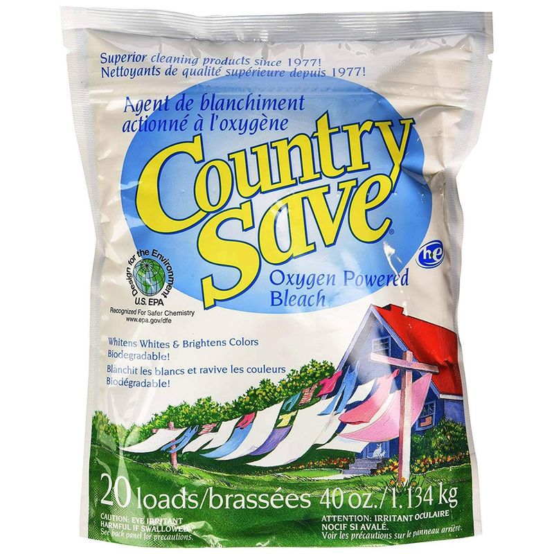 Country Save Oxygen Bleach Powder - Color Safe Bleach Laundry Whitener ...