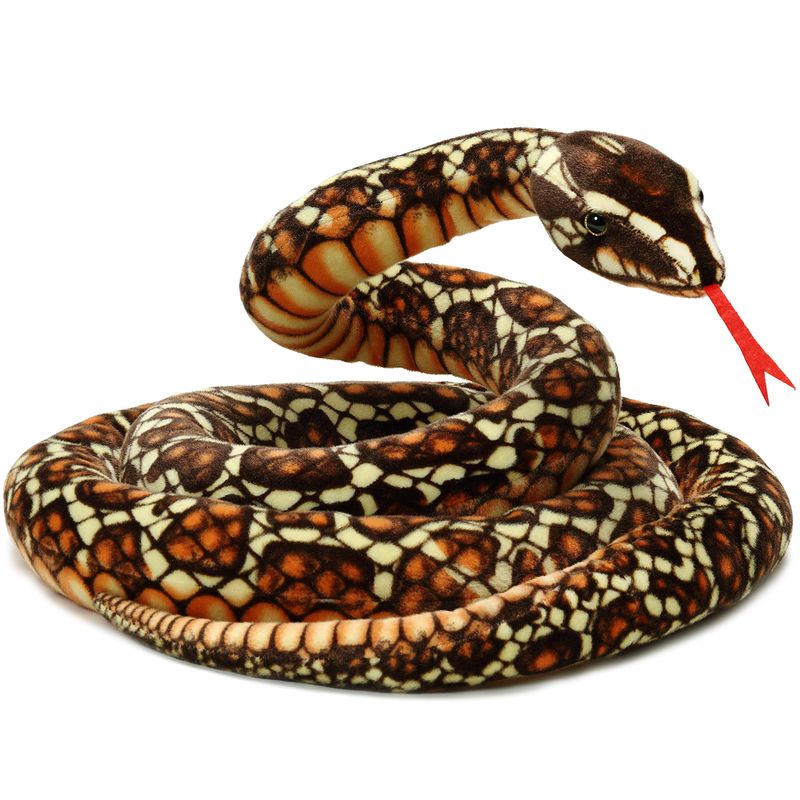 VIAHART Bernard The Brown Python - 9 5 Foot Long Stuffed Animal Plush ...