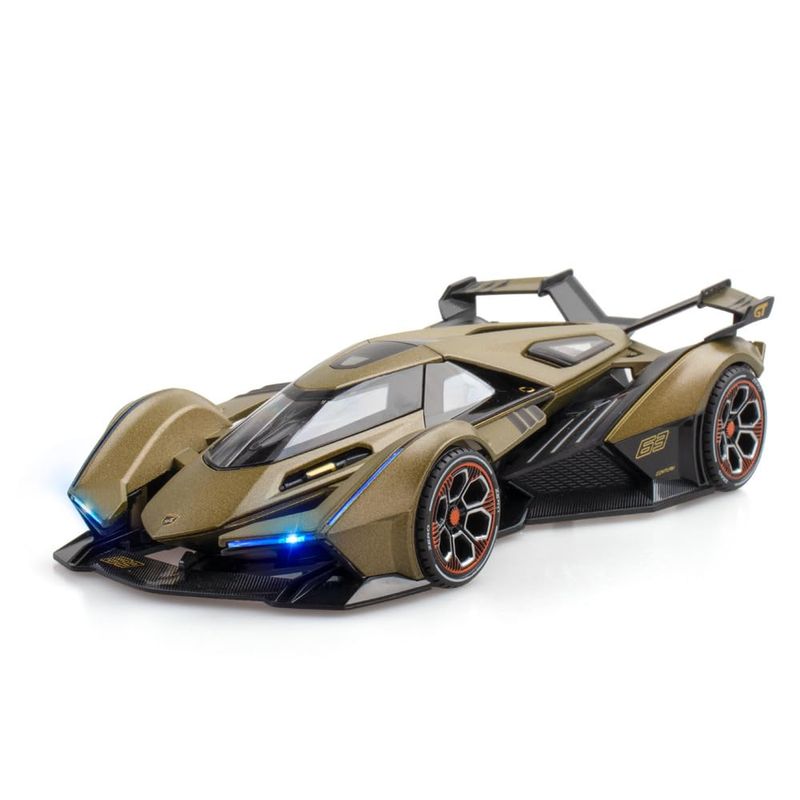 Toy Cars Model Lambo V12 Sports Race Car 1/24 Green Alloy Collectible ...
