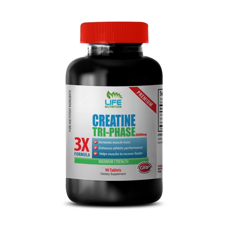 Muscle Gain Supplements Creatine Tri-Phase 5000mg Muscle Growth Super ...