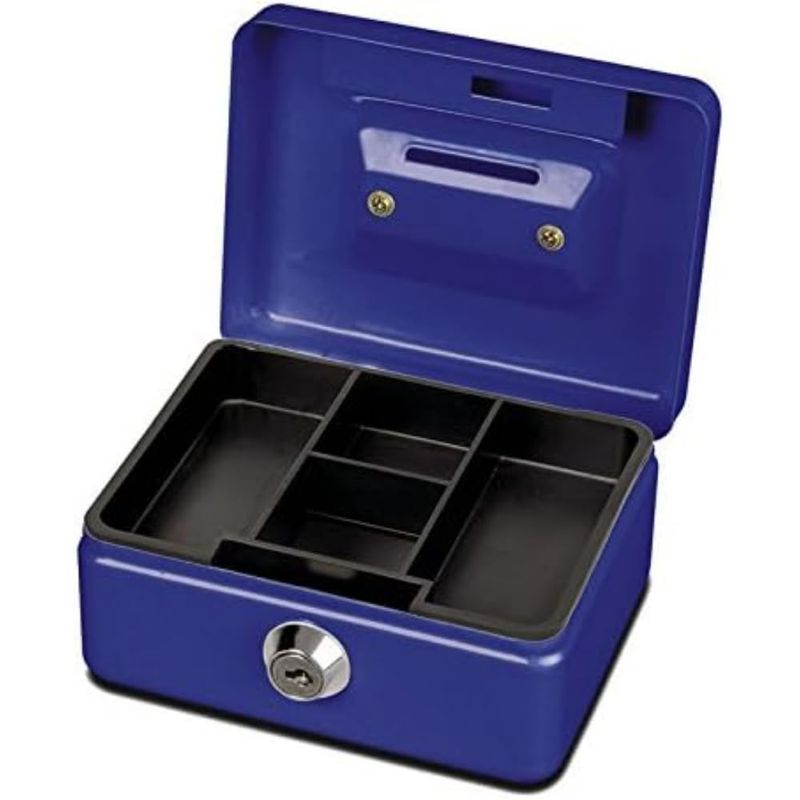 MAUL Cash Money Box with Coin Slot, Cylinder Lock with 2 Keys, 125 x 95 ...