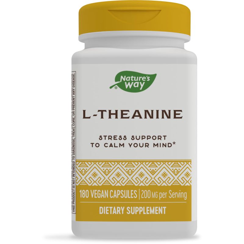 Nature's Way L-Theanine, Stress Support*, Promotes Relaxation*, 200 mg ...