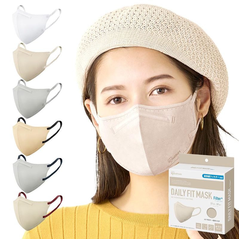 Iris Ohyama (IRIS OHYAMA) 3D Mask, Easy to Breathe Lightweight, Small ...