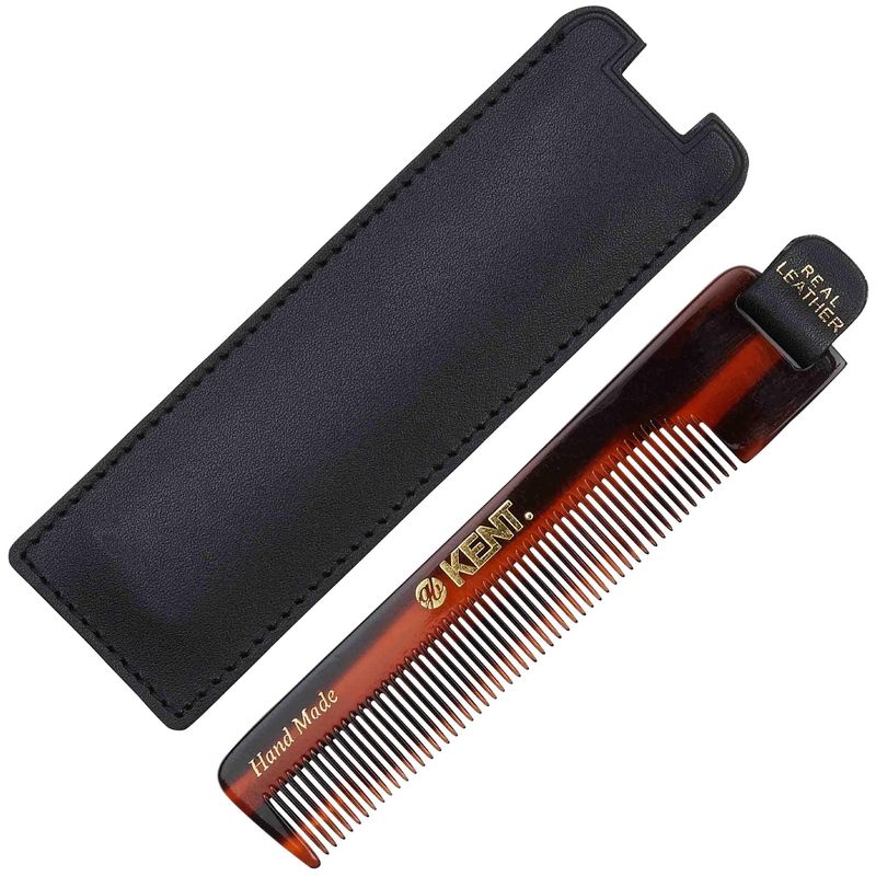 Kent Handmade Fine Toothed Comb with Leather Tab and Case - Online ...