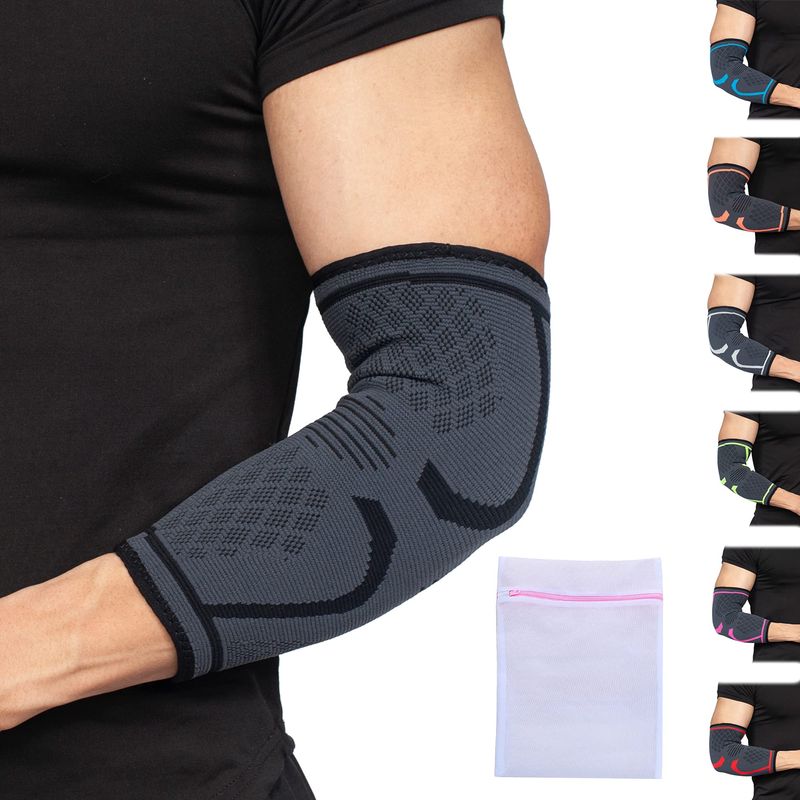 360 RELIEF - 1 Pack Compression Elbow Brace Sleeve for Men and Women ...