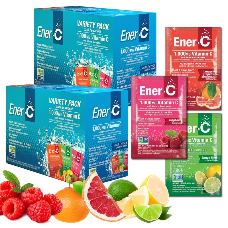 Ener-C Variety Pack Multivitamin Drink Mix Powder Vitamin C 1000mg ...