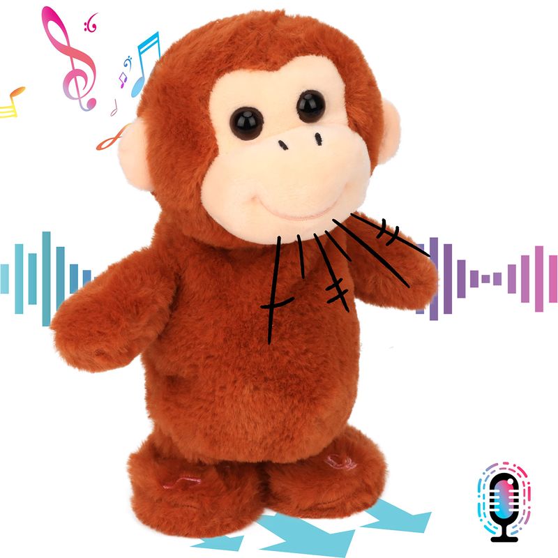 Hopearl Talking Singing Monkey Repeats What You Say Walking Electric ...