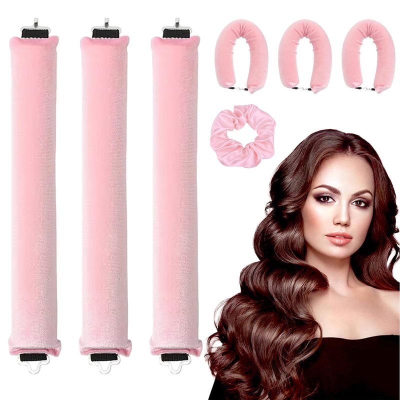 KEYRI 4 PCS Heatless Curlers Set, Heatless Curling Rod Overnight ...