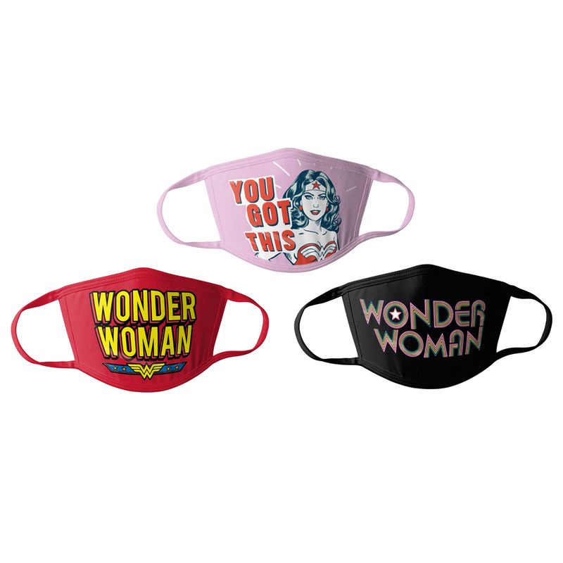 Handcraft Wonder Woman Kids Cloth Face Masks Cotton Pack of 3 Washable ...