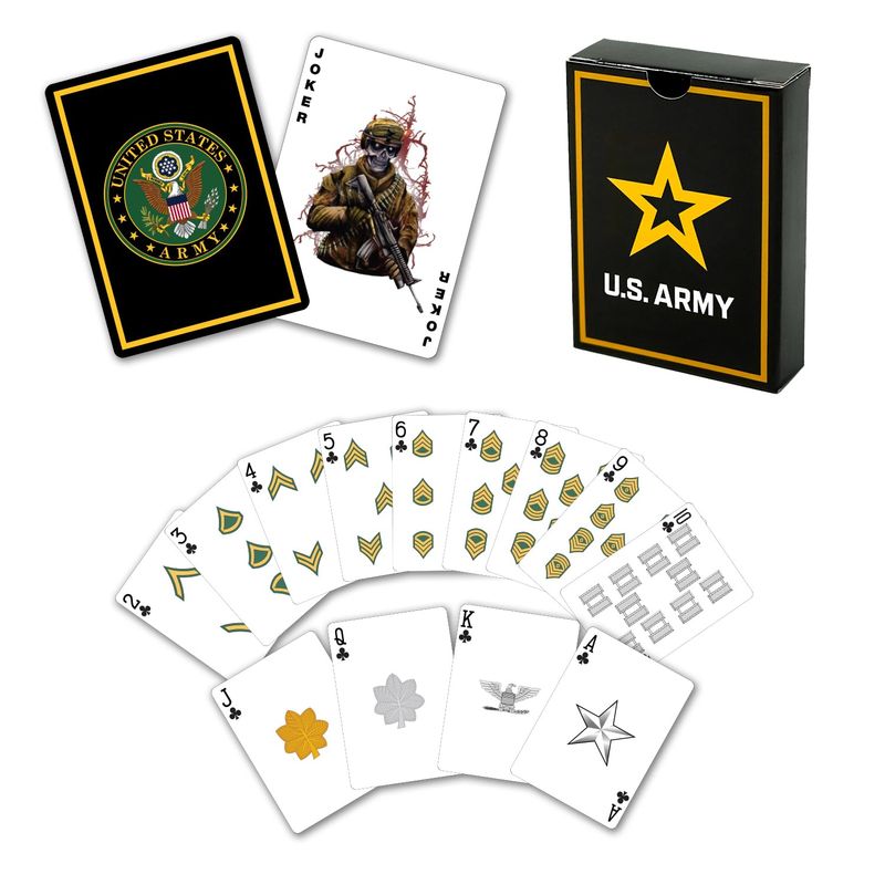 Military Gift Shop US Army Professional Quality Army Playing Cards ...