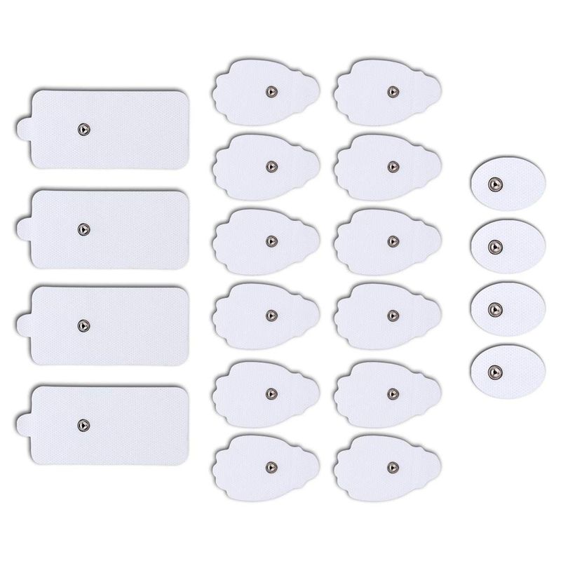 QUILLE TENS Electrodes - 20 TENS Unit Pads Electrode Pads Reusable Self ...