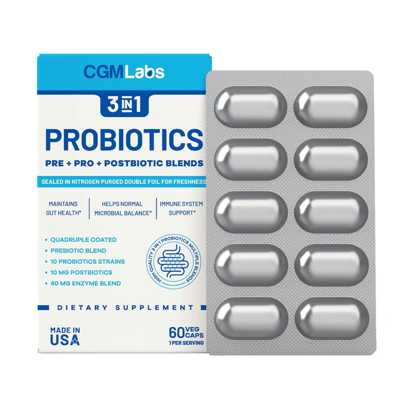 Probiotics 3 in 1 - Prebiotics + Probiotics + Postbiotics All in one ...