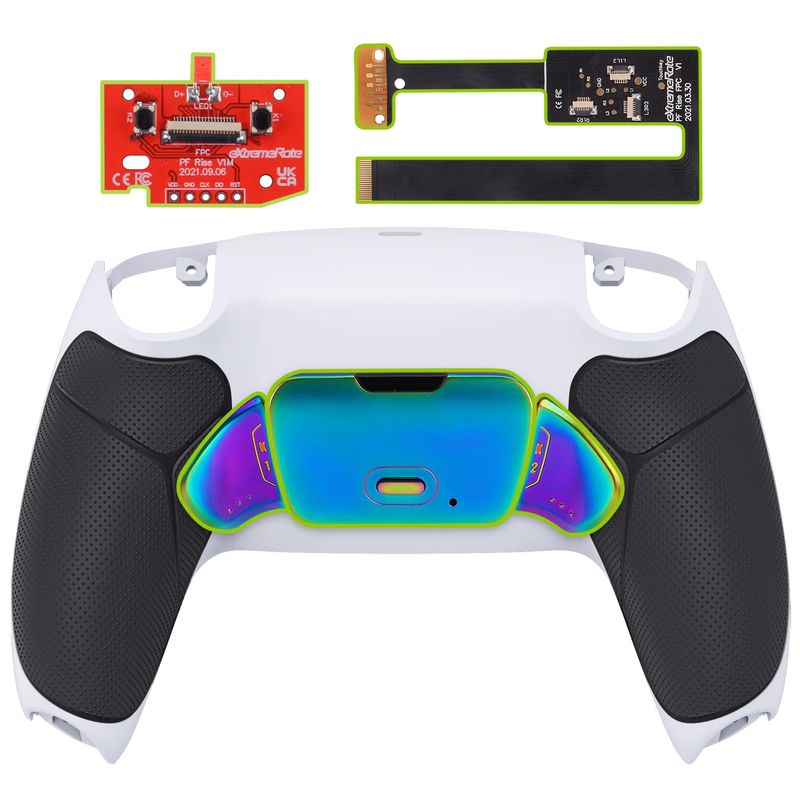 eXtremeRate Rainbow Aura Blue Purple Real Metal Buttons (RMB) RISE ...