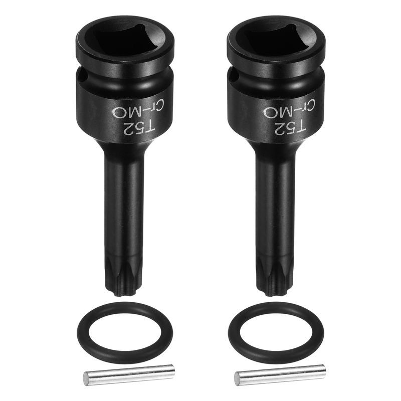 sourcing map 2pcs 1/2" Drive Torx Bit Socket T52 Impact 6 Point Star ...