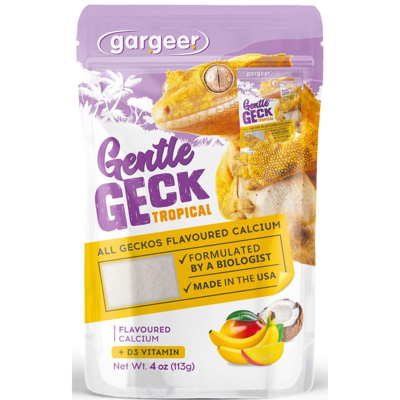 Gargeer 4oz Gecko Calcium with Vitamin D3, Phosphorus-Free, Ultrafine ...