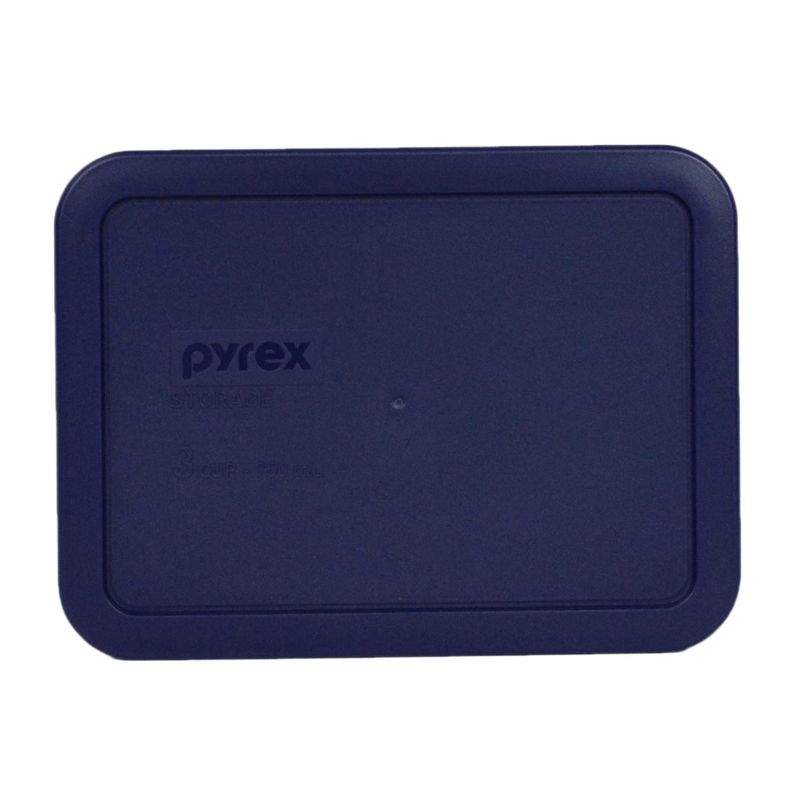 Pyrex 7210-PC Rectangle Dark Blue 3 Cup Storage Lid for Glass Dish (1 ...