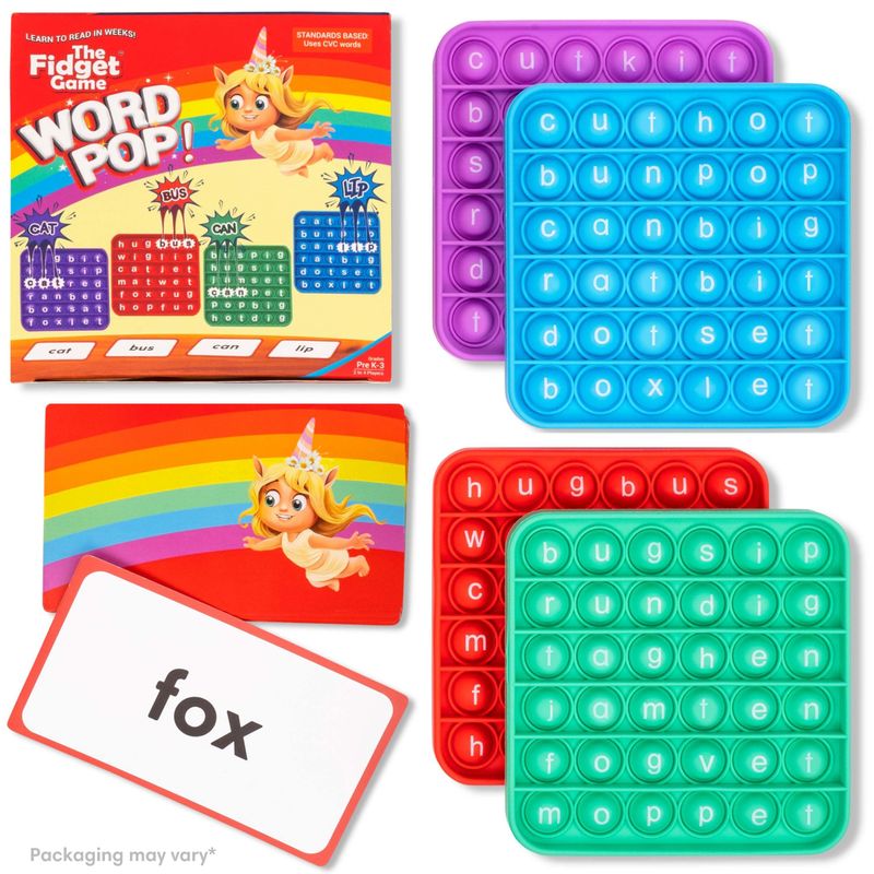 THE FIDGET GAME Word Pop - Reading Flashcards and Popping Fidget Toys ...