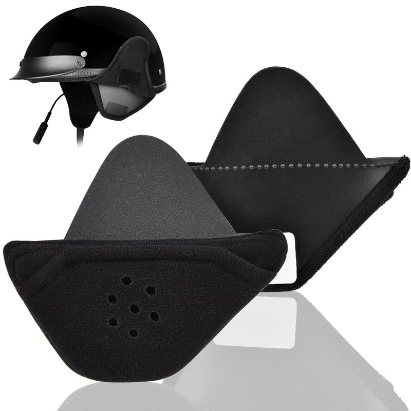 Lamborsafe Half Helmet Speaker Pockets Motorcycle 1/2 Helmet Ear Pads ...