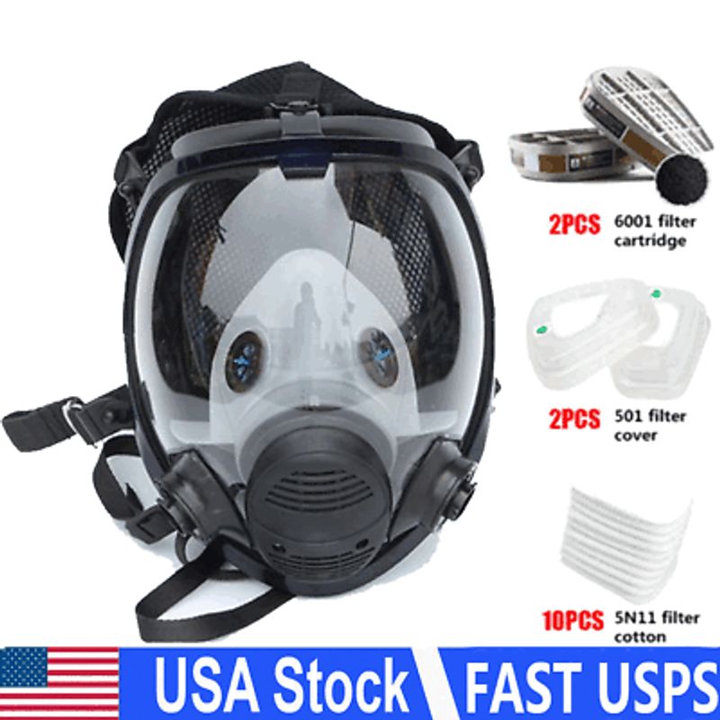 15 in 1 Full Face Gas Mask Facepiece Filter Respirator Set Painting For ...