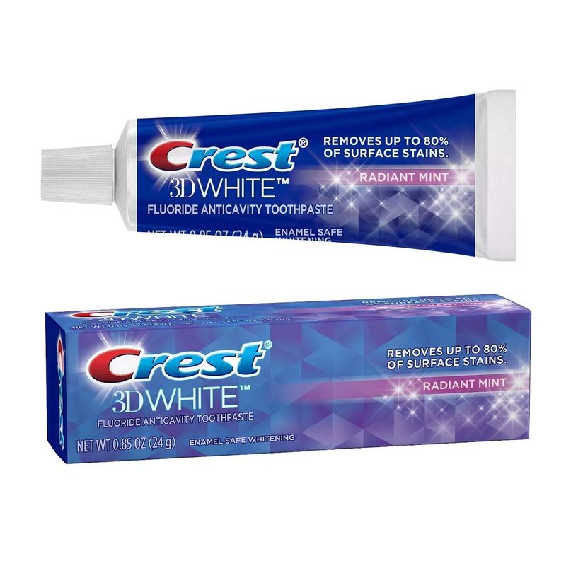 Crest 3D White Vivid Fluoride Anticavity Toothpaste-Radiant Mint-0.85 ...