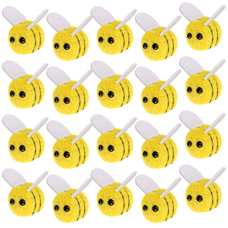 20 PCS Mini Wool Felt Bees Cute Bee Craft Supplies Felt Bees for Crafts ...