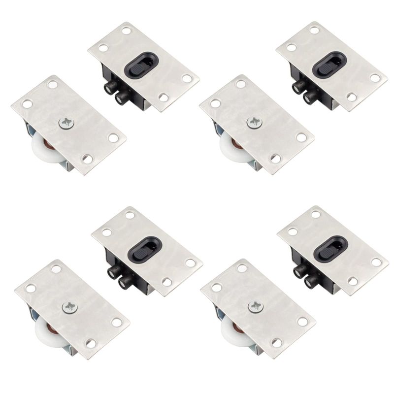8 Pcs(4 Sets) Furniture Roller Wheels Mute Nylon Wheels Sliding Door ...
