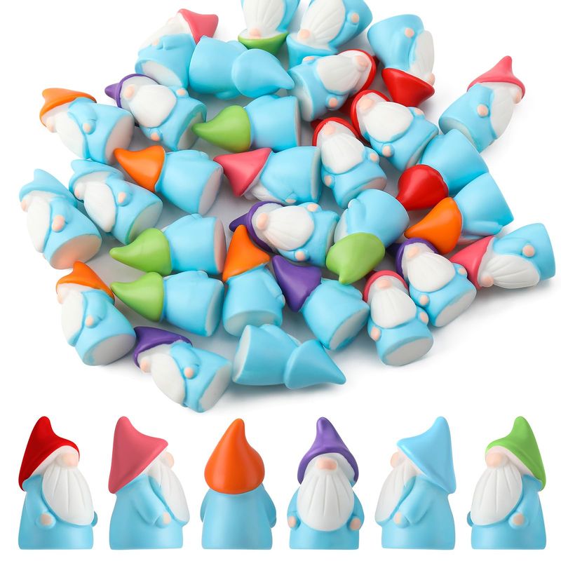 GGSTDDUP 30Pcs Mini Gnomes Ornaments, Mini Resin Gnomes Statues, Cute ...