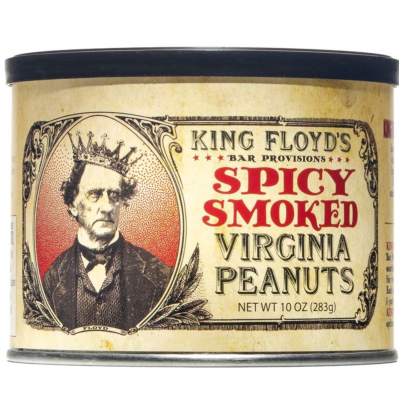 King Floyd's Spicy Smoked Virginia Peanuts: 10 oz, Salted and Spicy ...