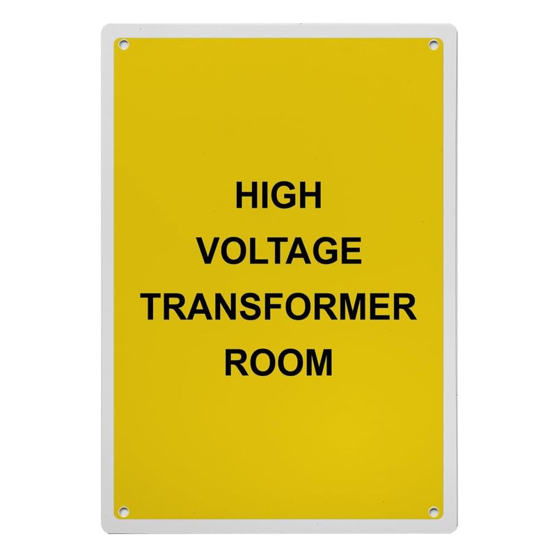 High Voltage Transformer Room Sign, 8.5 x 11 in" OSHA Compliant ...