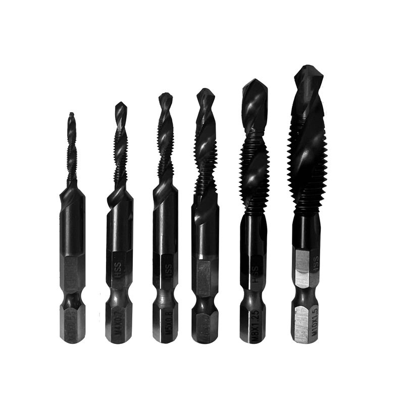EUPTE Drilling Tap Integrated Tap Stainless Steel Tapping Bit Spiral ...
